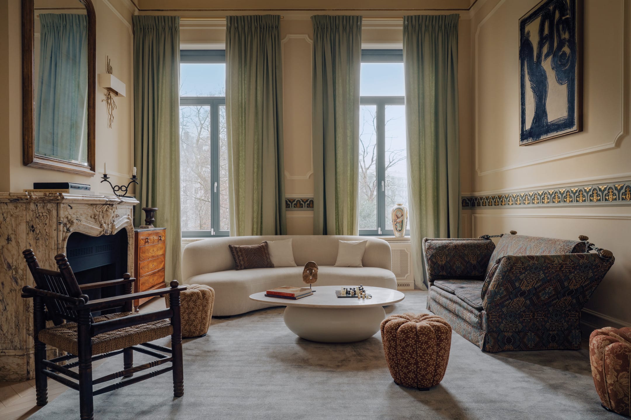 Rich Jewel Tones and Expressive Patterns Elevate a Maximalist Brussels Home That’s Traditional ...